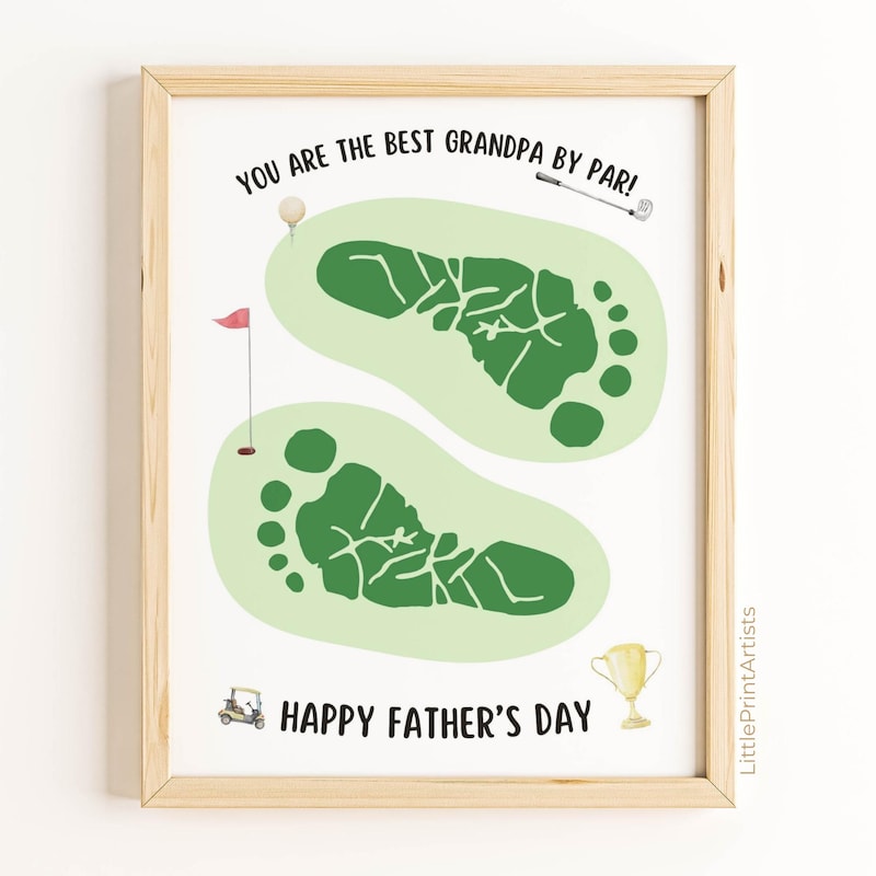 Fathers Day Golf Handprint - Etsy