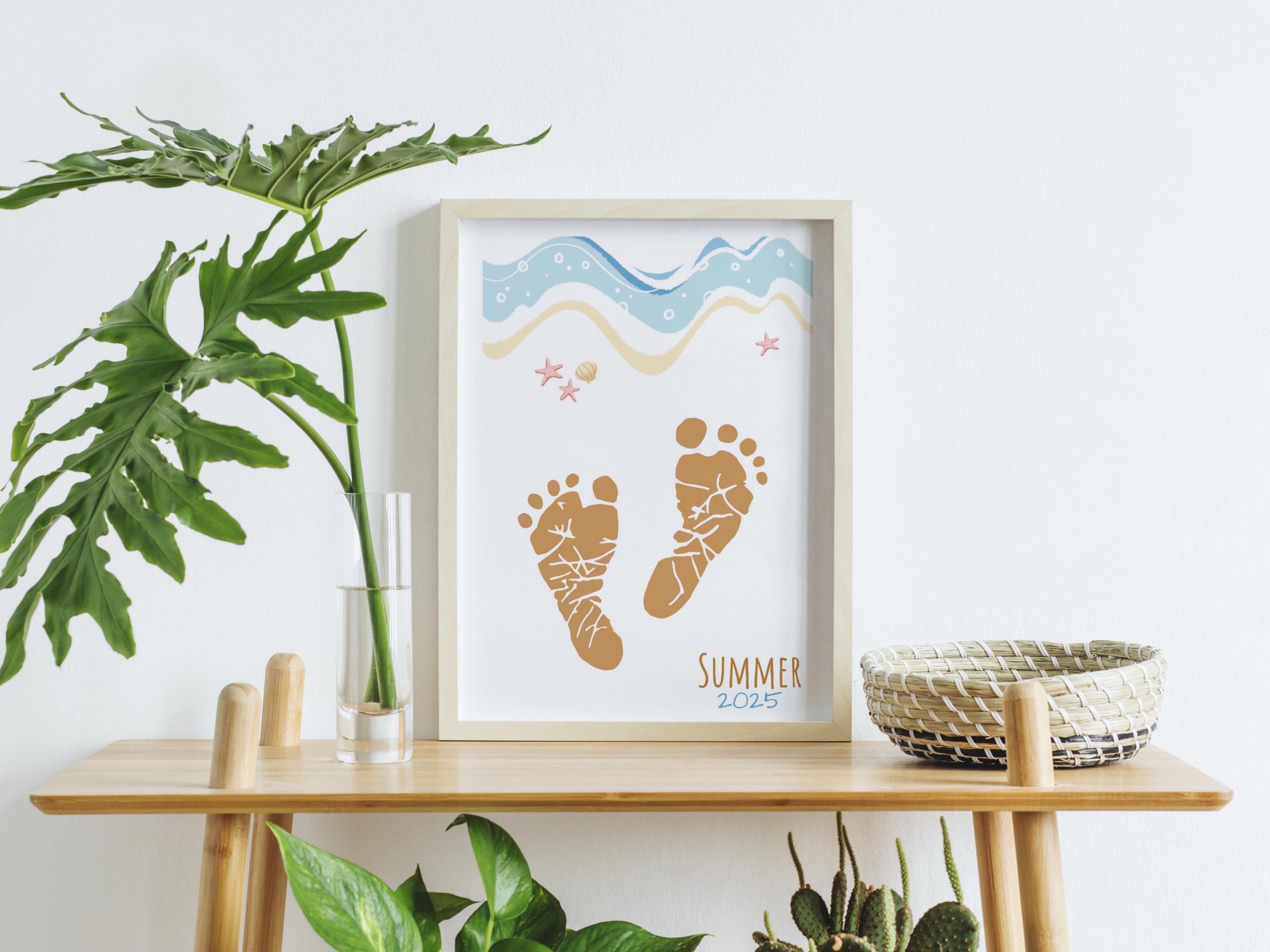 Beach Footprint Craft. Create a Summer 2025 Baby Keepsake With This ...