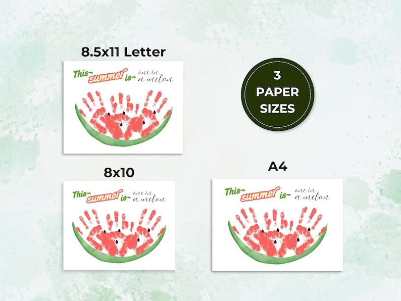 Watermelon Handprint Art Summer Camp Craft. Summer Handprint Art ...