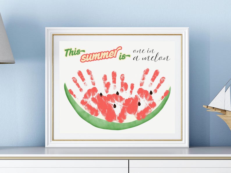 Watermelon Handprint Art Summer Camp Craft. Summer Handprint Art ...