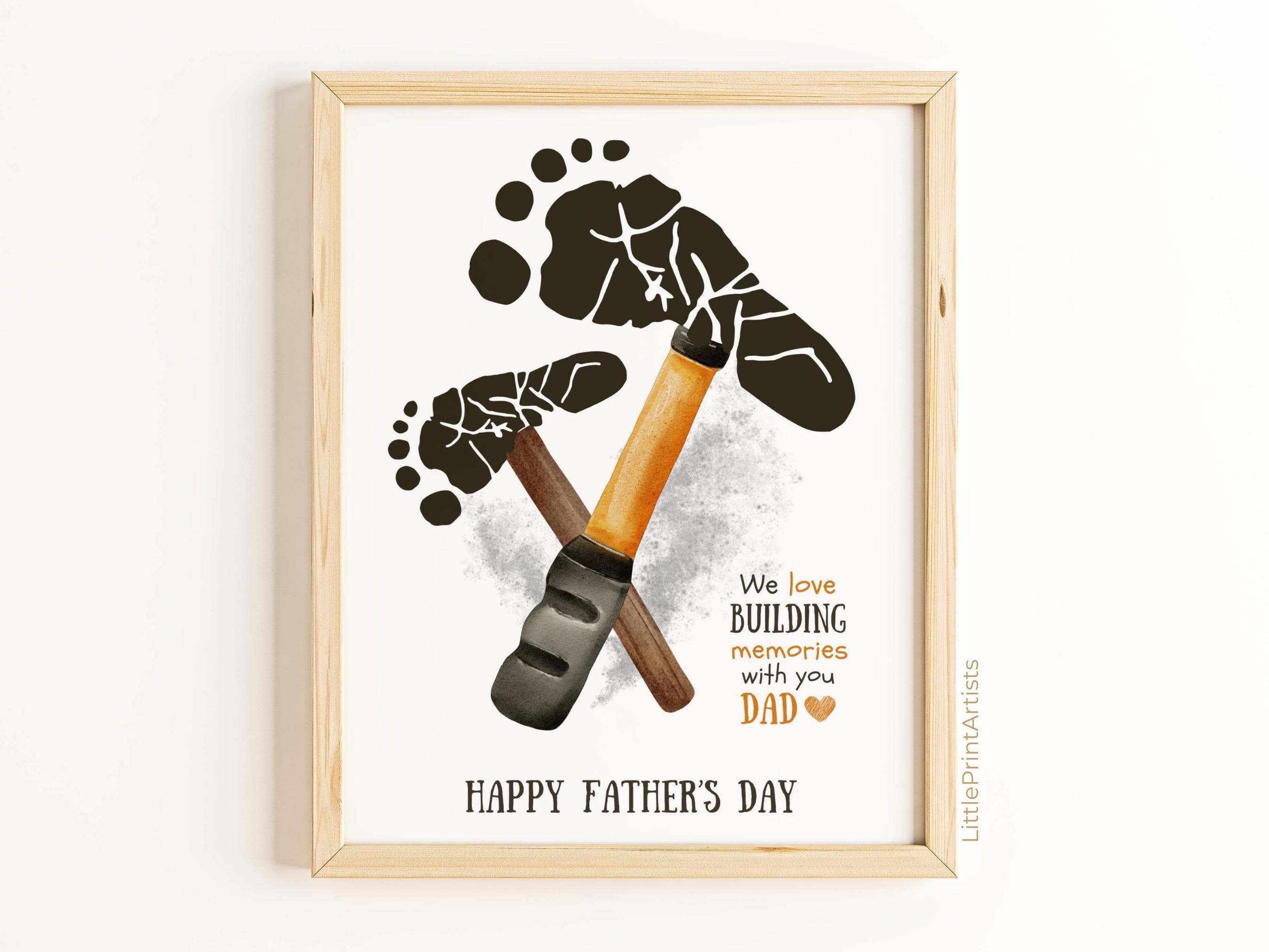 Father's Day Hammer Handprint Footprint Art. Hammer Footprint Craft for ...