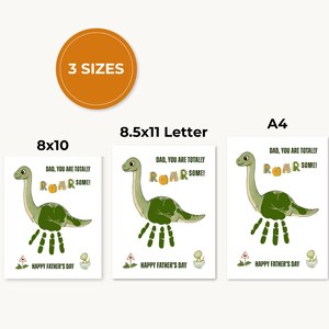 Father's Day Dinosaur Craft Handprint Art. Gift From Kids for Dad ...