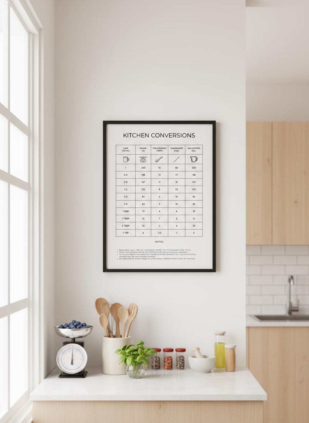 Kitchen Conversions Chart for Cooking & Baking (UK Edition) | Printable ...