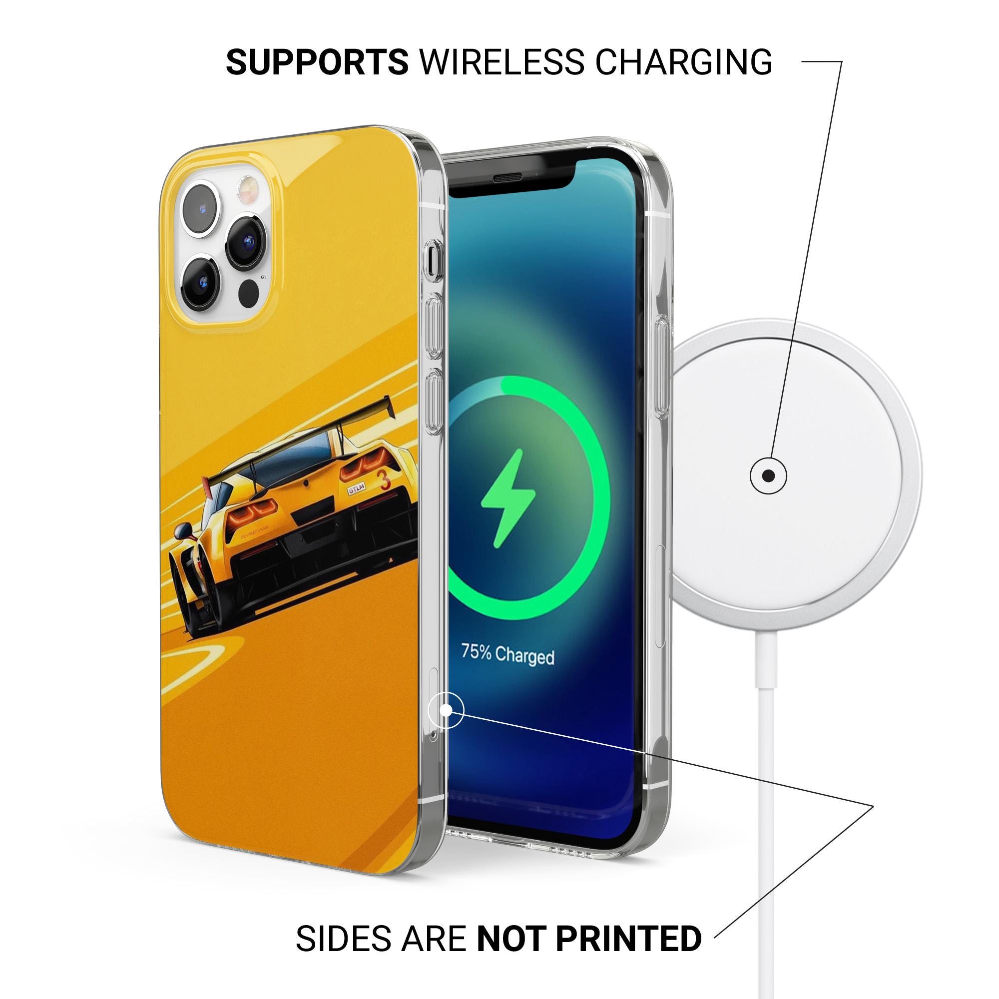 Corvette Phone Case Muscle Car Sport Car Cover for iPhone 16E, Pro, 15 ...