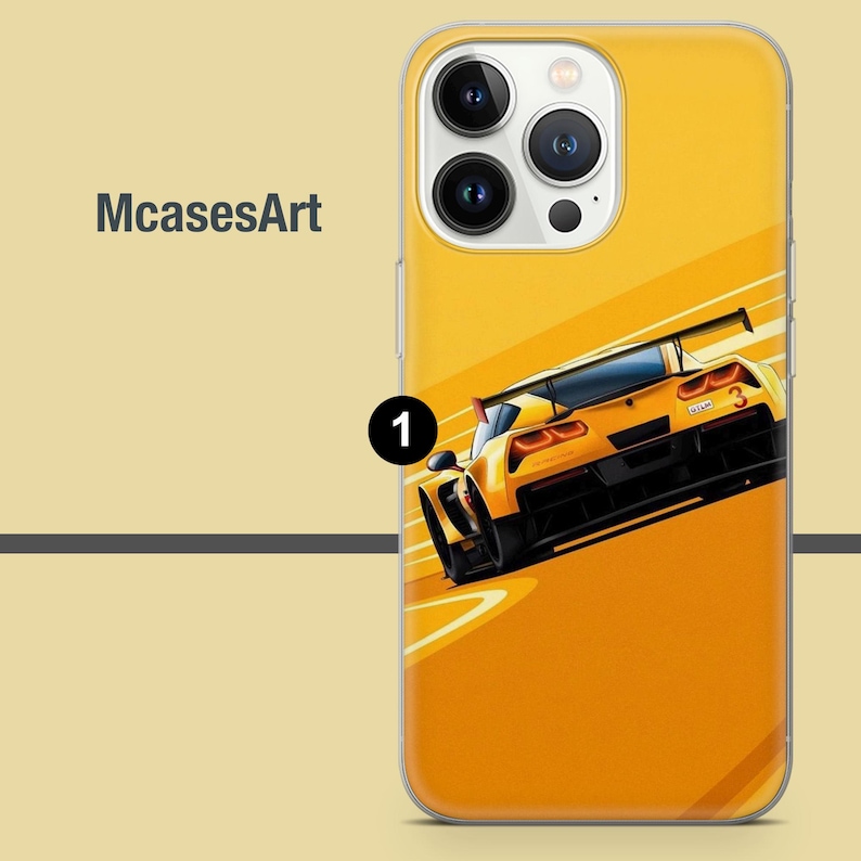 Corvette Phone Case Muscle Car Sport Car Cover for iPhone 16E, Pro, 15 ...