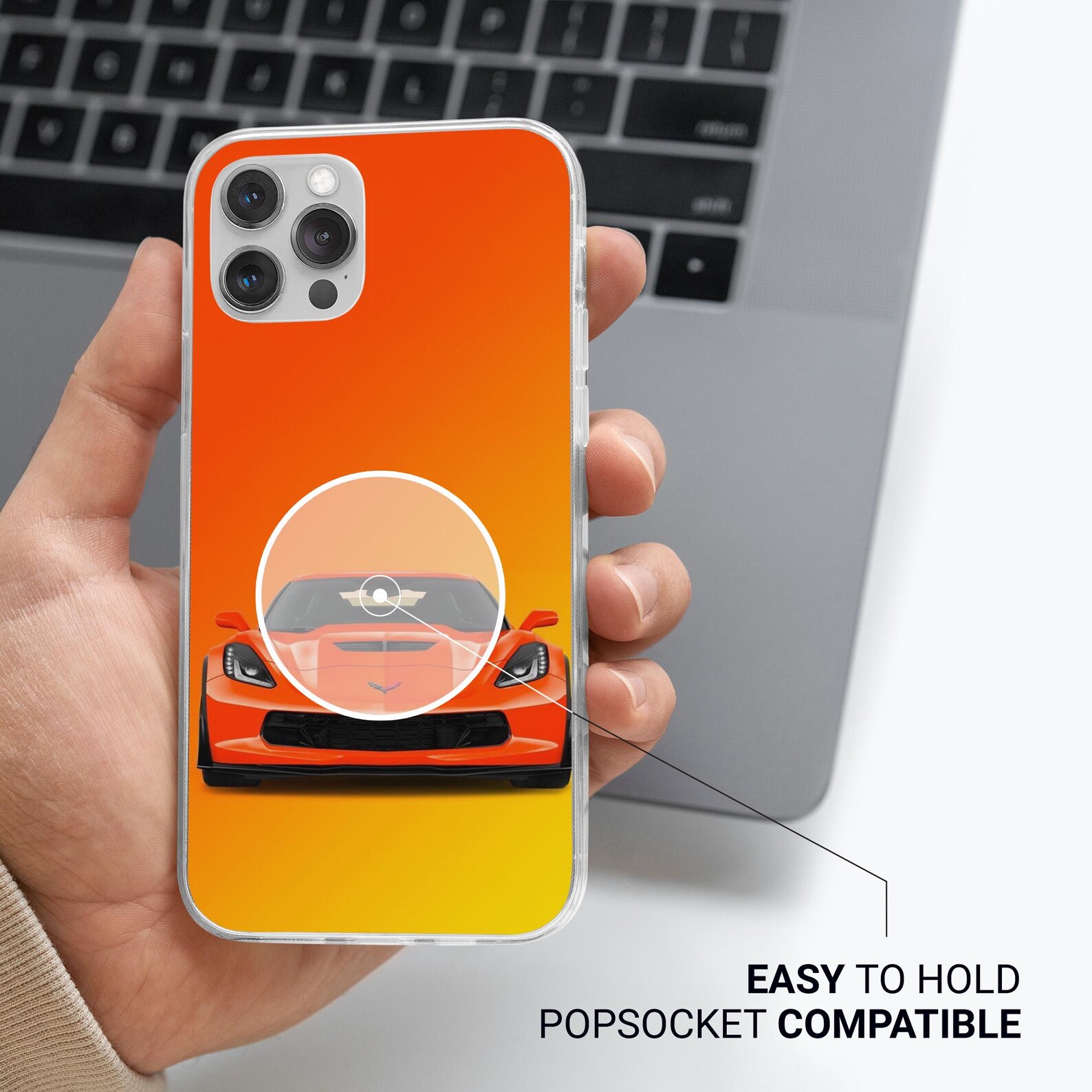 Corvette Phone Case Muscle Car Sport Car Cover for iPhone 16E, Pro, 15 ...