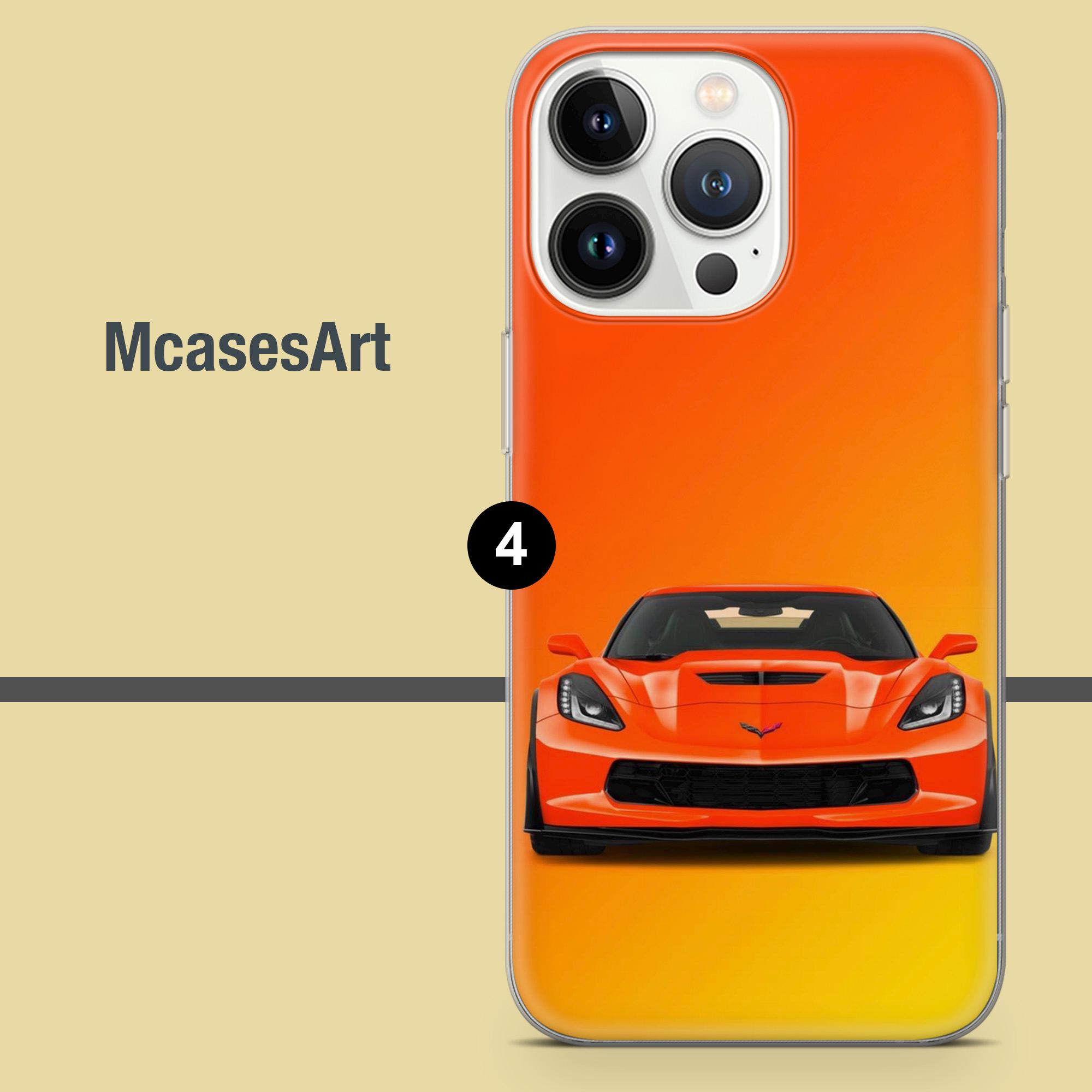 Corvette Phone Case Muscle Car Sport Car Cover for iPhone 16E, Pro, 15 ...