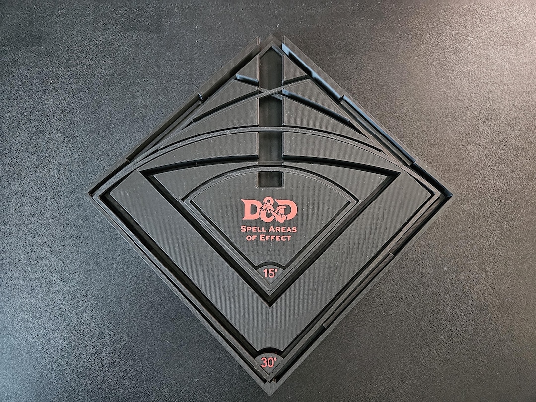 Dnd 90 Degree 60ft, 30ft & 15ft Cone Spell Area of Effect Templates and ...