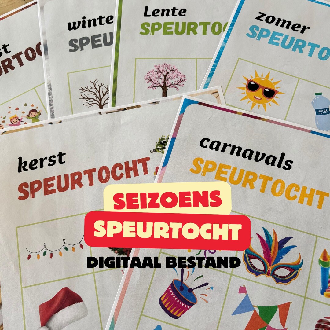 Seasons Scavenger Hunt - Fall, Winter, Spring + Summer + Bonus Carnival ...