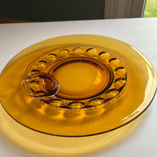 Amber Glass Plates - Etsy