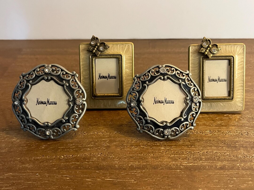 Set of 4 Vintage Neiman Marcus Jay Strongwater 2” Mini Picture Frames ...