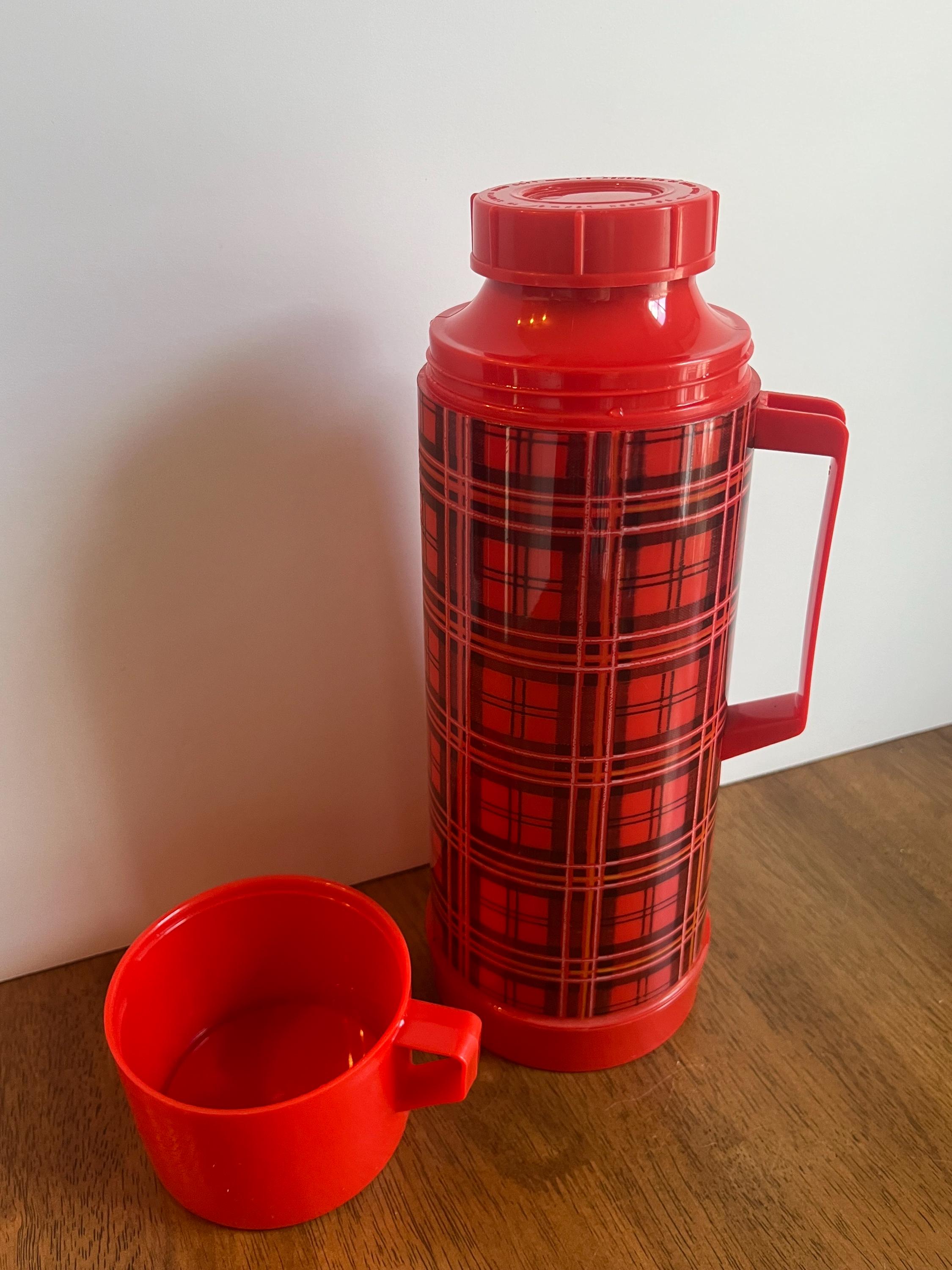 Vintage Aladdin Red Tartan Plaid Insulated ‘thermos’ 1 Quart, 4x12” - Etsy