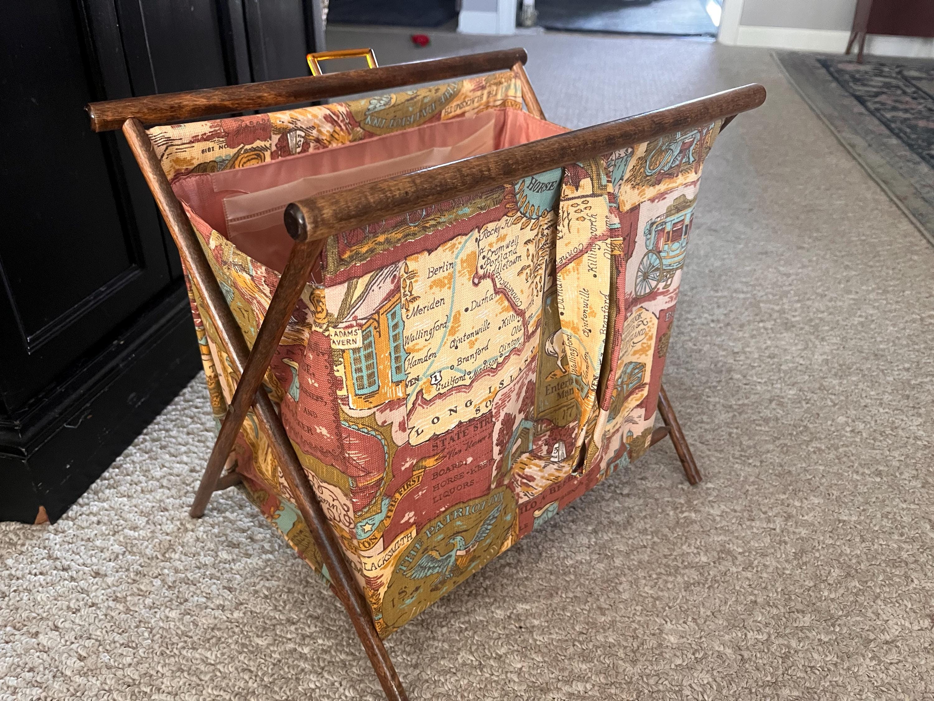 Vintage Sewing / Magazine Caddy - Etsy