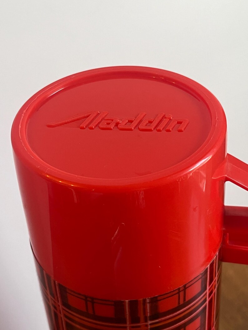 Vintage Aladdin Red Tartan Plaid Insulated ‘thermos’ 1 Quart, 4x12” - Etsy