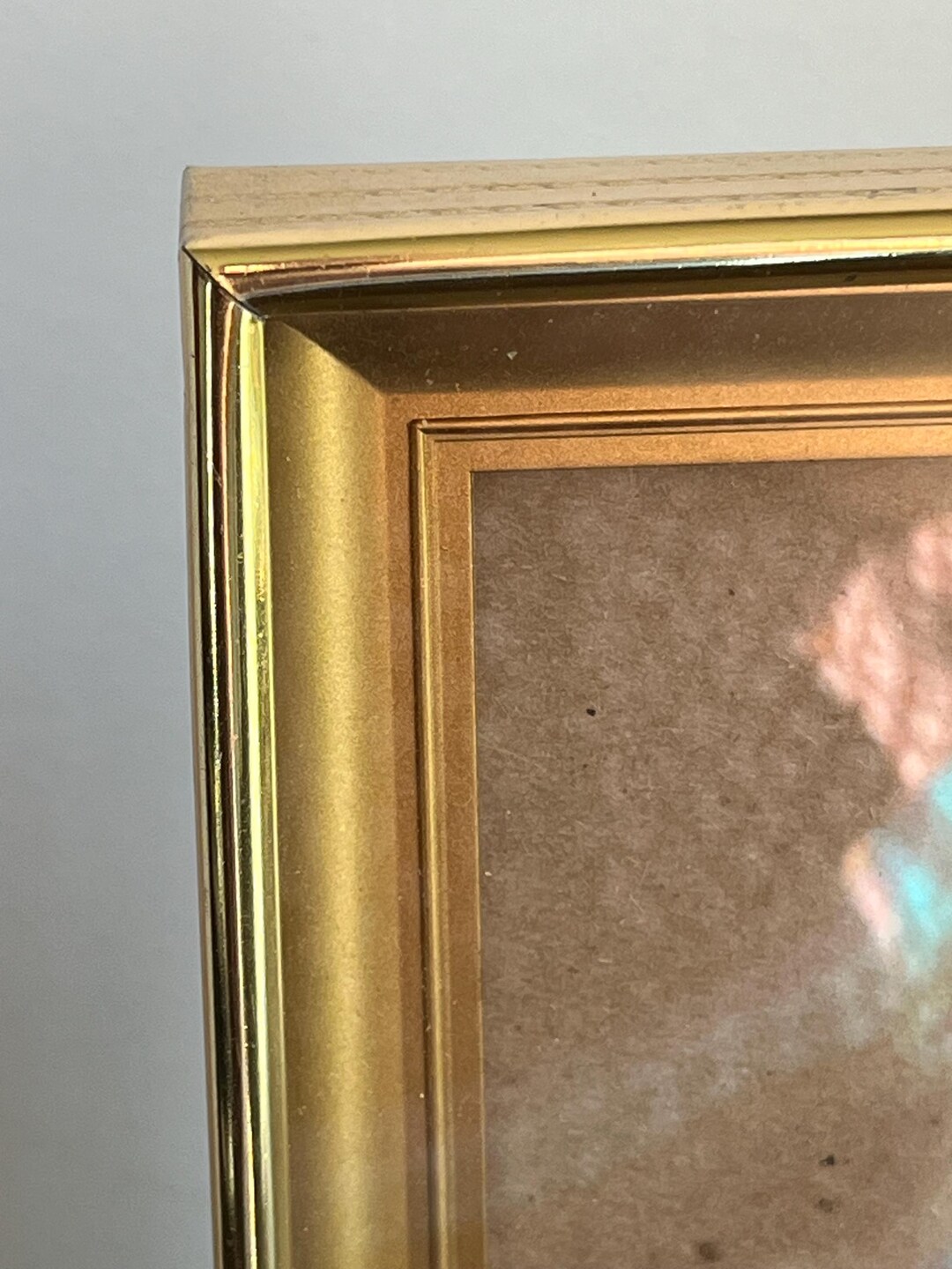 Vintage 4.5x6.5 Gold Tone Photo Picture Frame With Gold Mat - Etsy