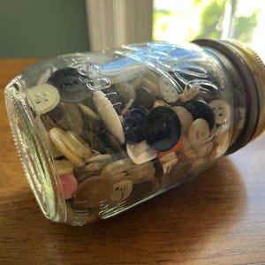 Preserve Jar of Vintage Buttons - Etsy