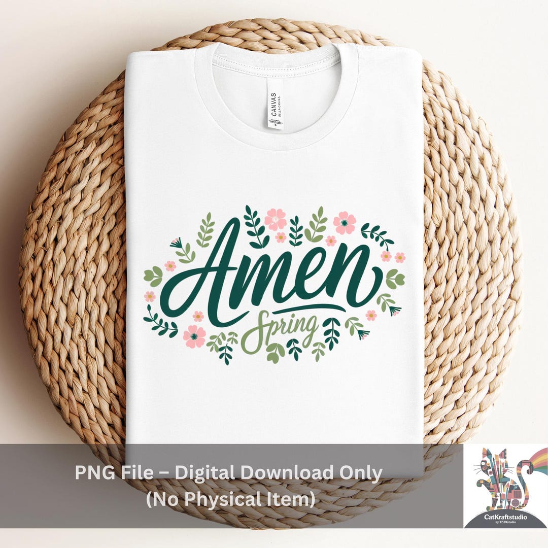 Floral Amen Png, Spring Easter, Wildflower Png, Bible Verse, Amen ...