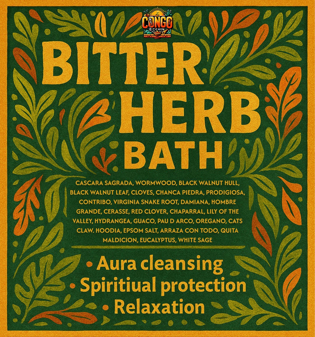 Bitter Baptism 26 Sacred Herbs Bath Bomb Skin Cleanse W Epsom Salt ...