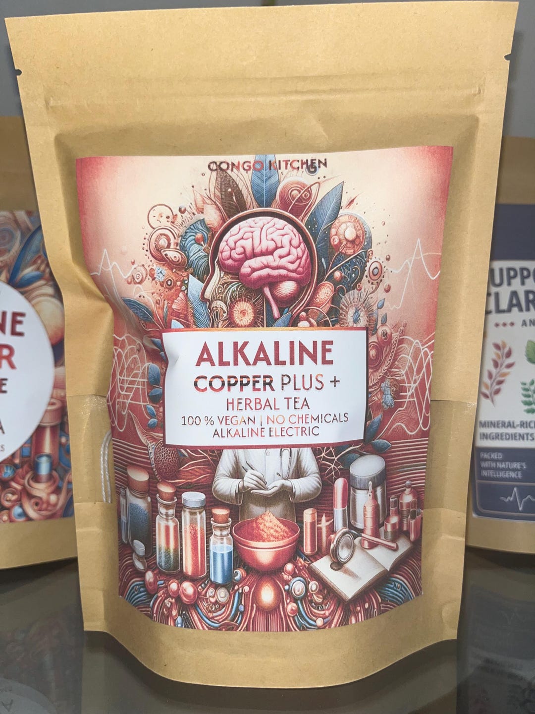 Alkaline Brain & Nerves Cleanse Tea • Over 27 Herbs! 100% Organic Vegan ...