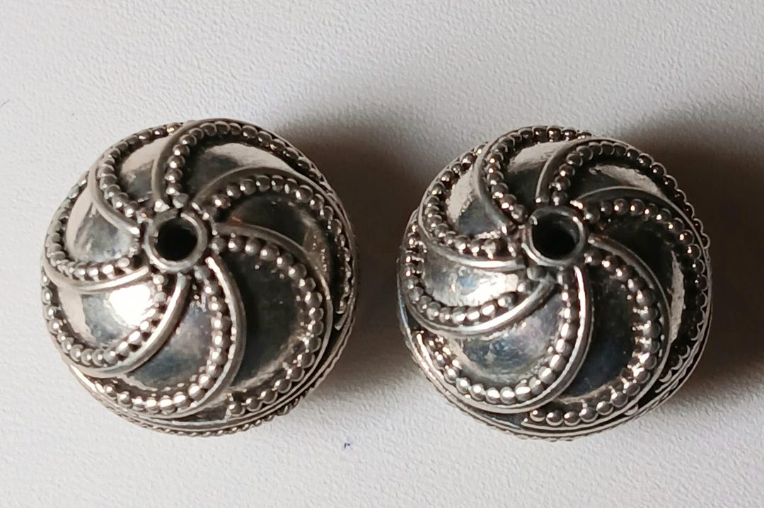 Bali Beads - Granulated Swirls - Sterling. Sold Individually. - Etsy