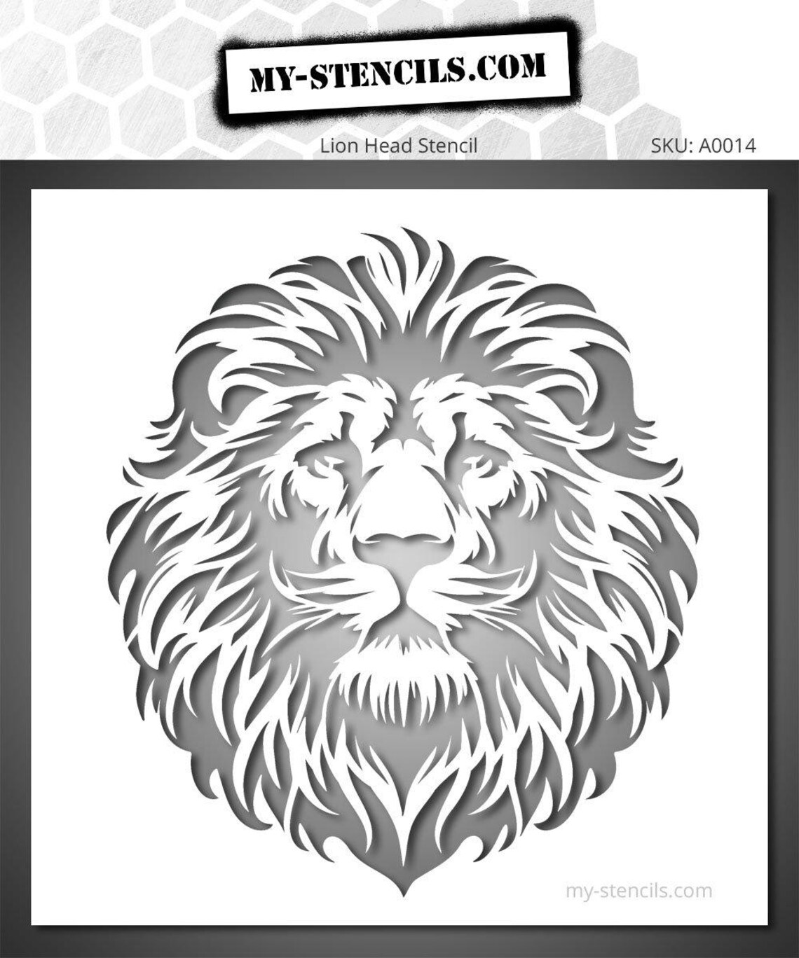 Lion Head Stencil | Majestic Big Cat Stencil for Wall Art, Canvas ...