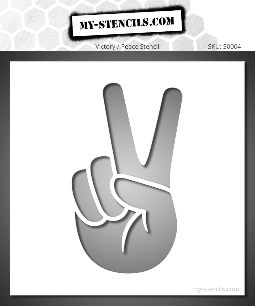 Victory Peace Symbol Stencil – Bold Boho Art for Wall & DIY Decor - Etsy