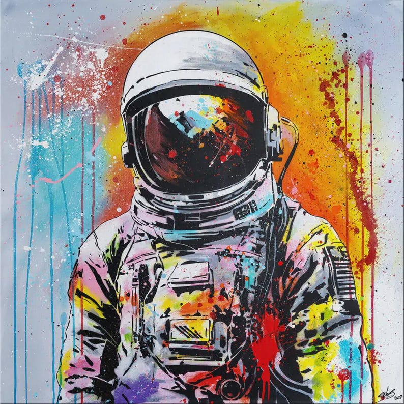 Astronaut Stencil – Space Explorer Wall Art Template for DIY Décor ...