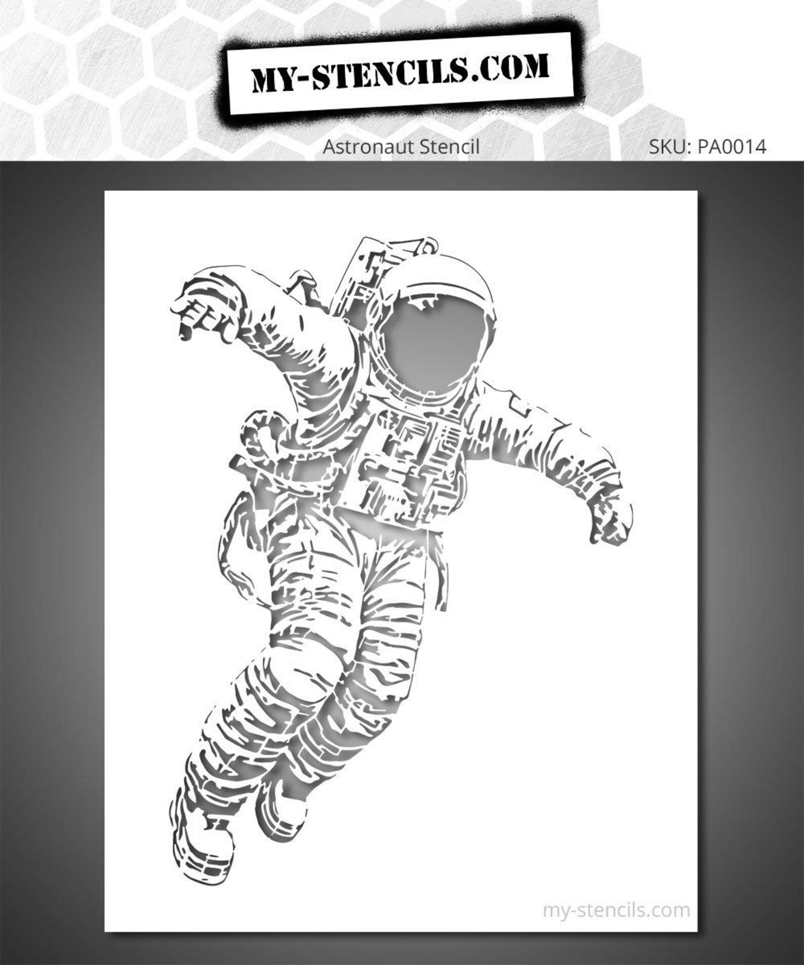 Weightless Astronaut Stencil – Floating Space Explorer Template for ...