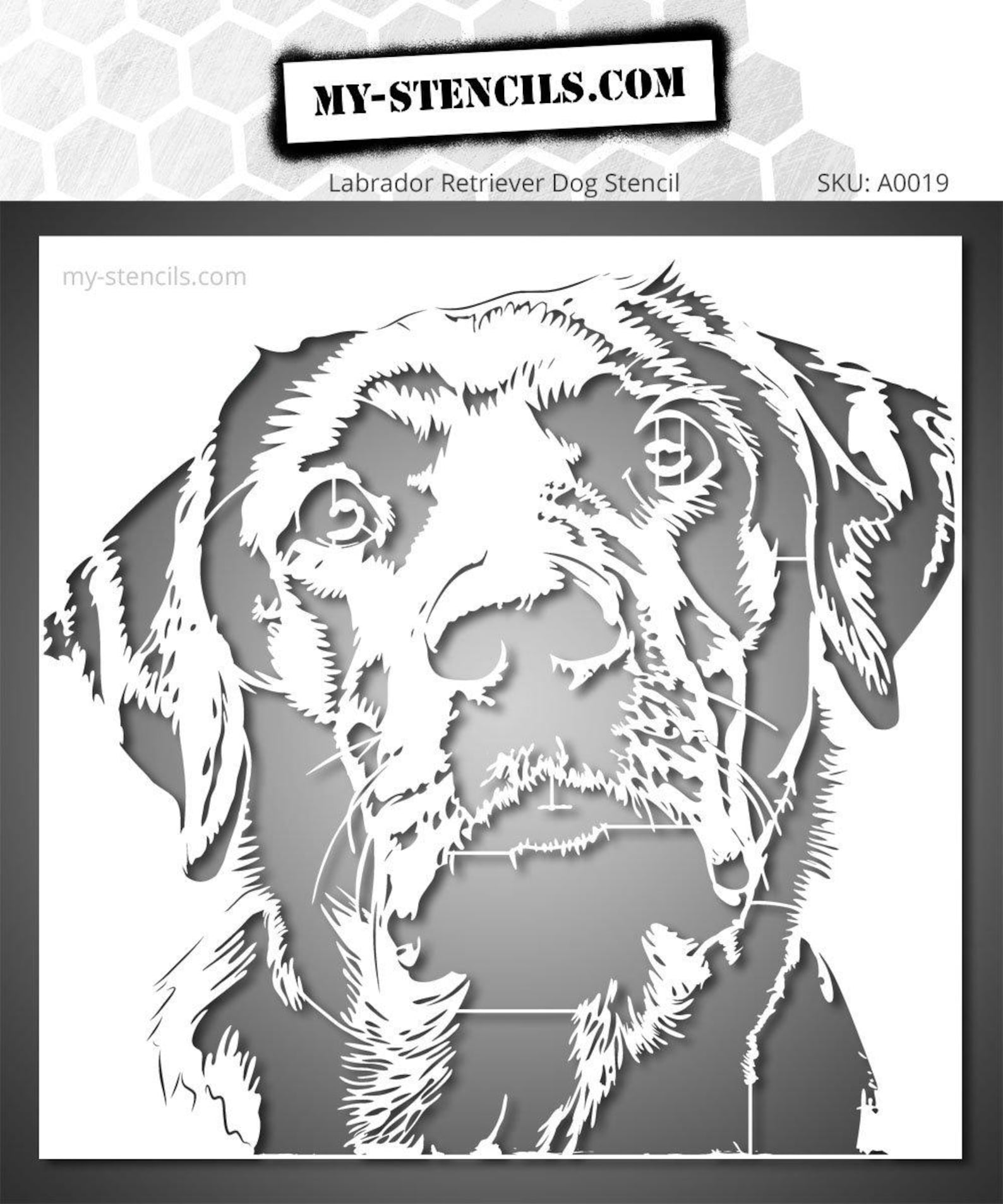 Labrador Stencil – Dog Silhouette for Wall, Canvas, Furniture, DIY Pet ...