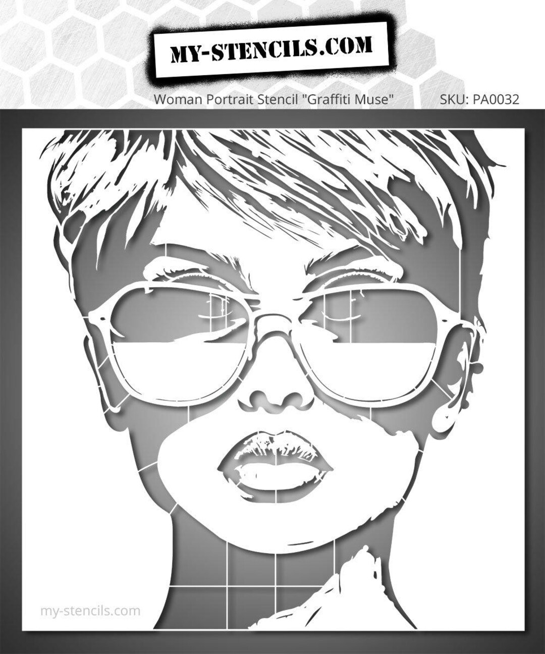 Graffiti Muse Woman Stencil – Urban Female Portrait Template for Wall ...
