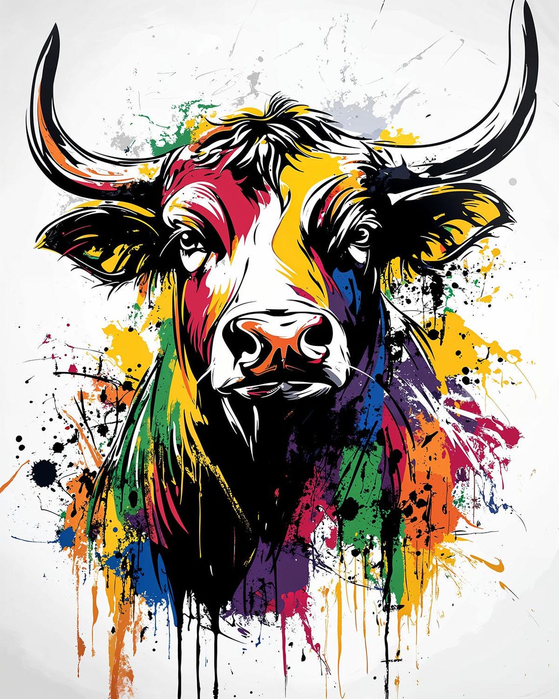 Bull Stencil – Powerful Animal Silhouette for Wall, Canvas, Rustic ...