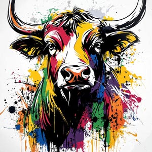 Bull Stencil – Powerful Animal Silhouette for Wall, Canvas, Rustic ...