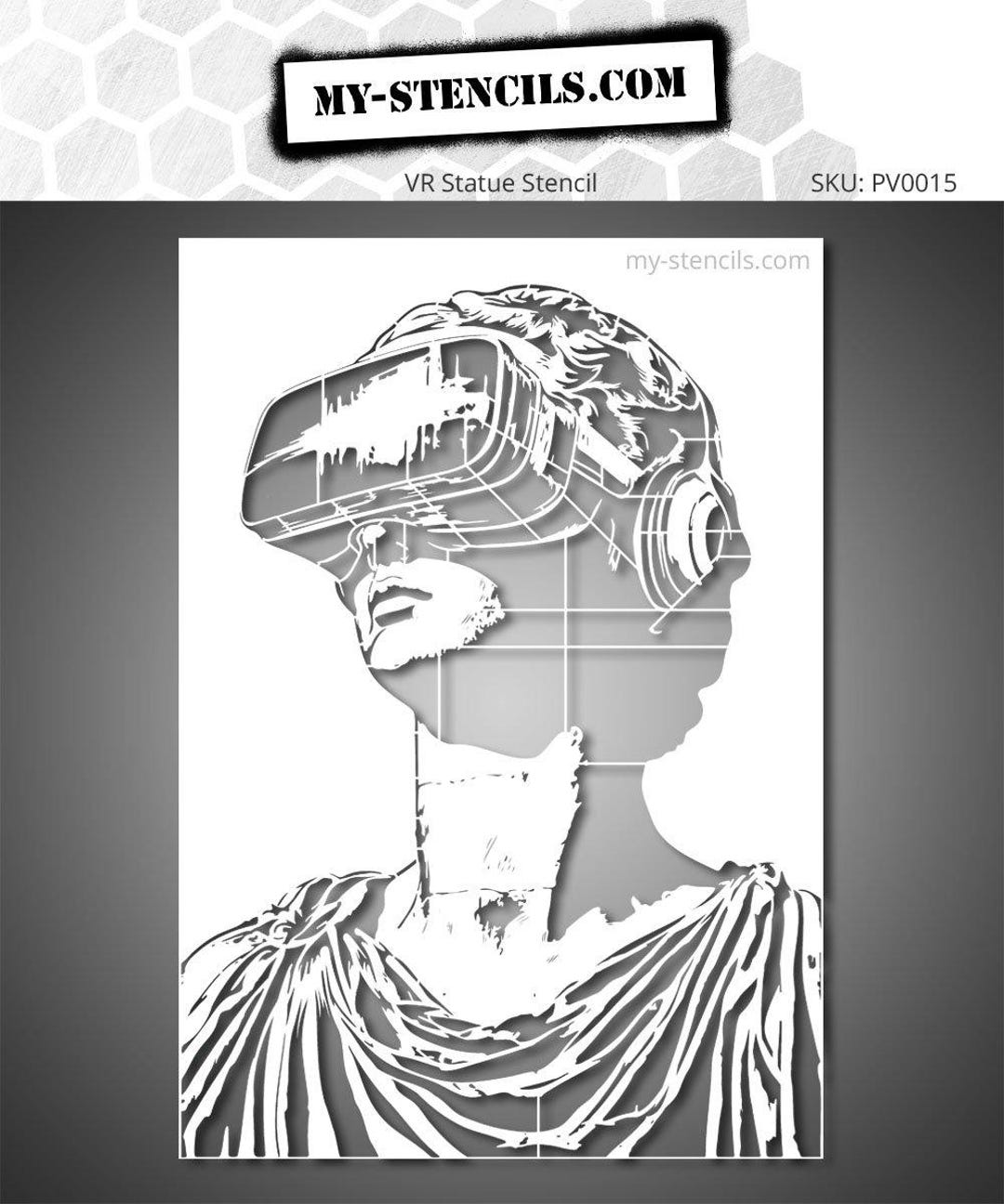 VR Statue Stencil – Virtual Reality Graffiti-style Stencil for Wall Art ...
