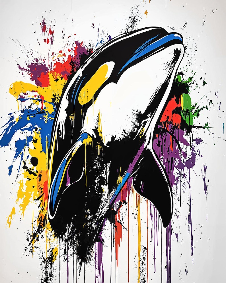 Orca Stencil – Reusable Killer Whale Stencil for Wall, Canvas, Clothing ...