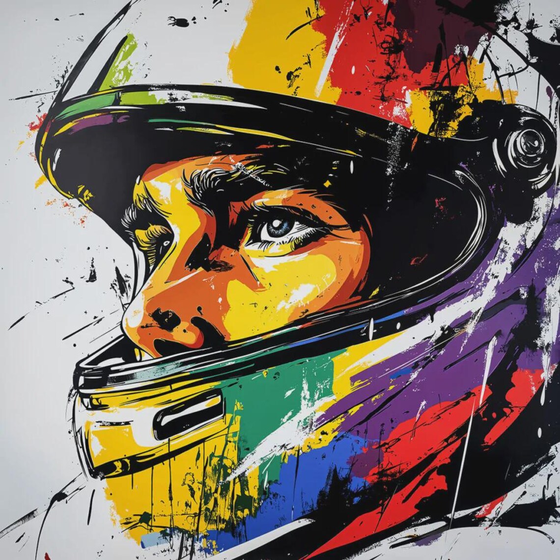 Formula 1 Driver Stencil – Racing Helmet Template for DIY Wall Art ...