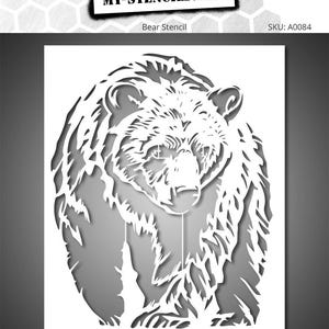Brown Bear Stencil – Reusable Forest Animal Stencil for Wall, Canvas ...