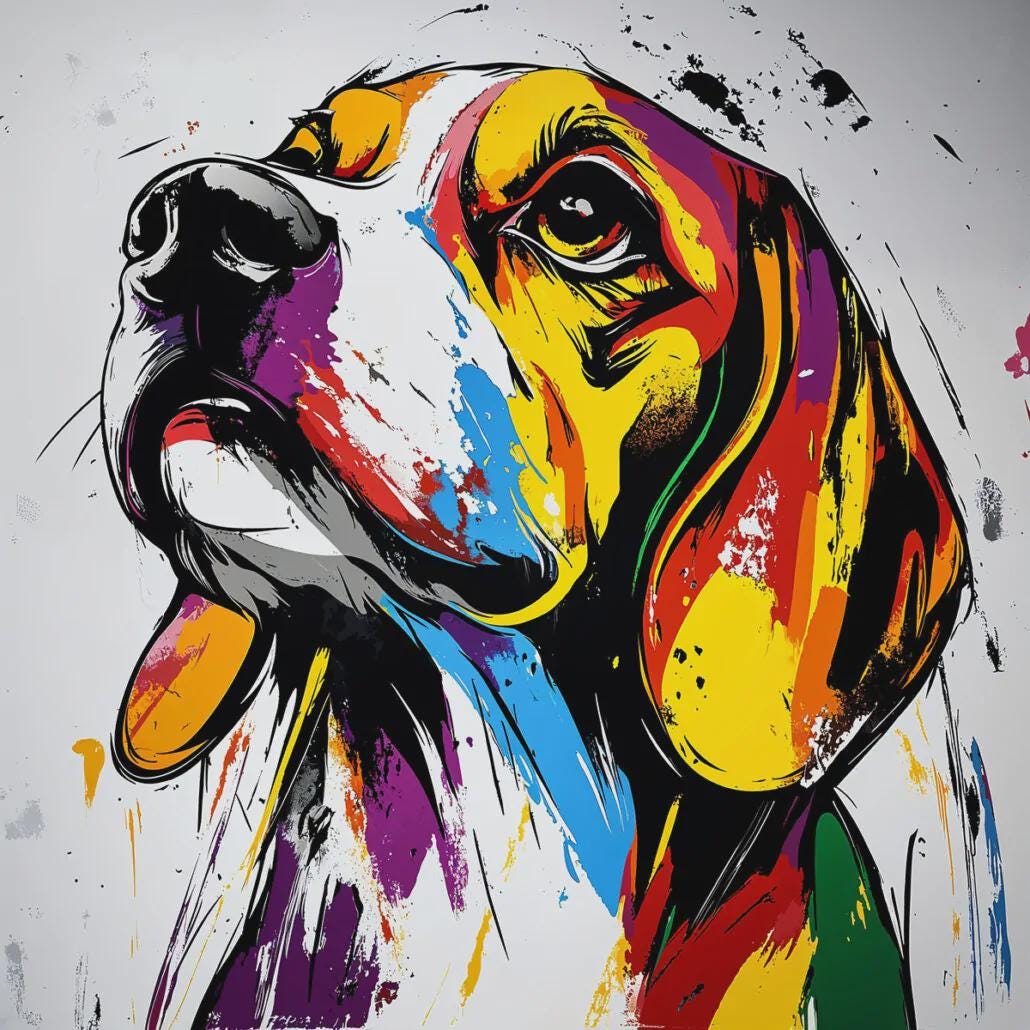 Beagle Head Stencil – Dog Face Template for DIY Wall Art, Canvas & Pet ...