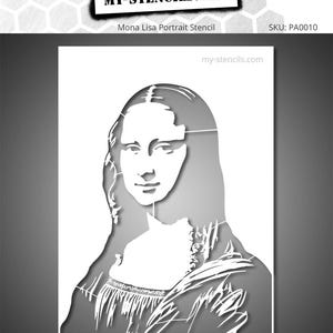 Mona Lisa Portrait Stencil – Da Vinci Art Template for Wall, Canvas ...