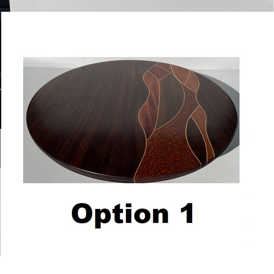 Handcrafted Walnut Lazy Susan With Exotic Wood Inlay, 15-inch - Etsy