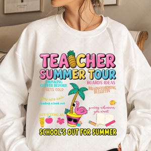 Tour School's Out for Summer Back Png, Last Day of School Png, Teacher ...