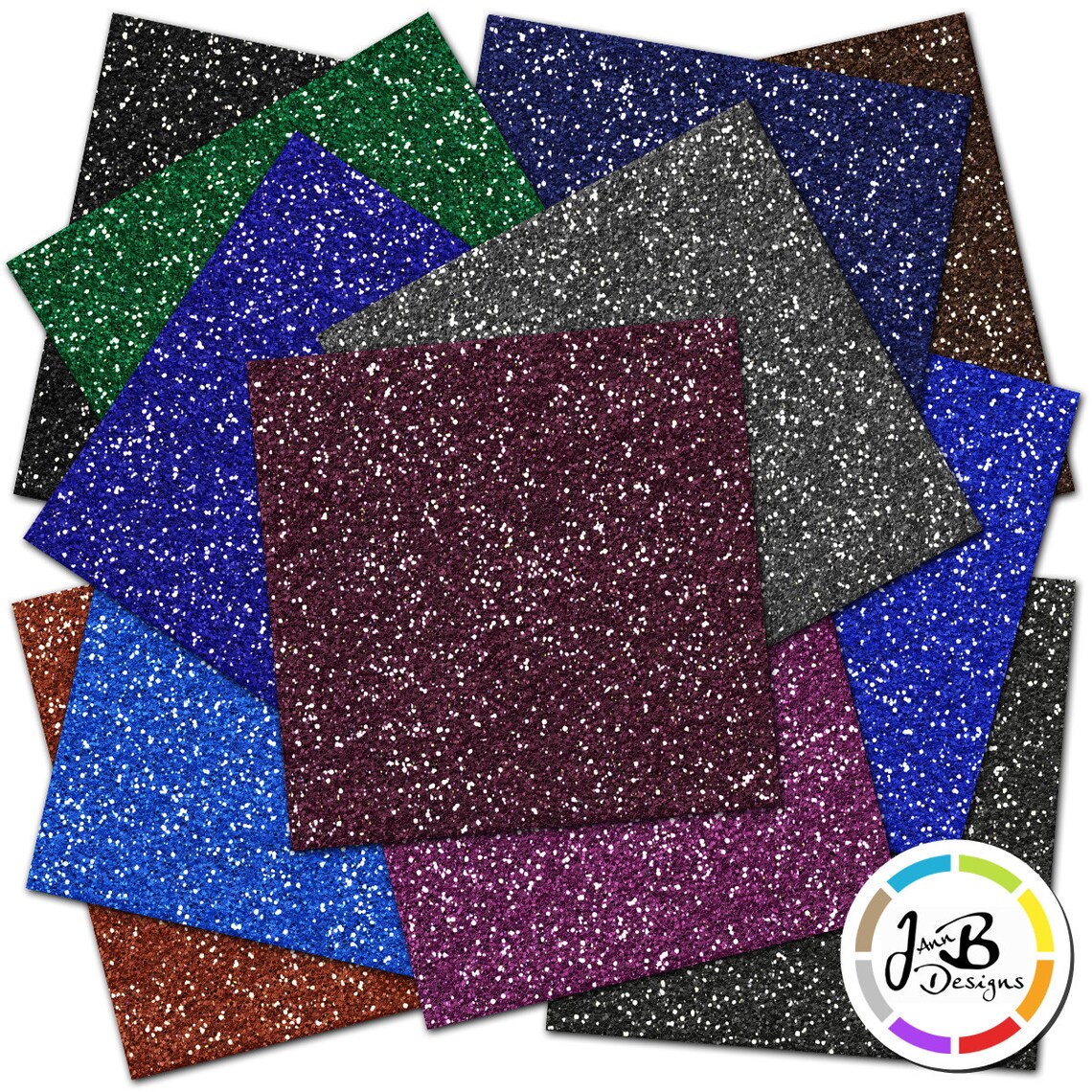 Glitter Digital Paper Glitter Paper Scrapbook Paper Chunky | Etsy