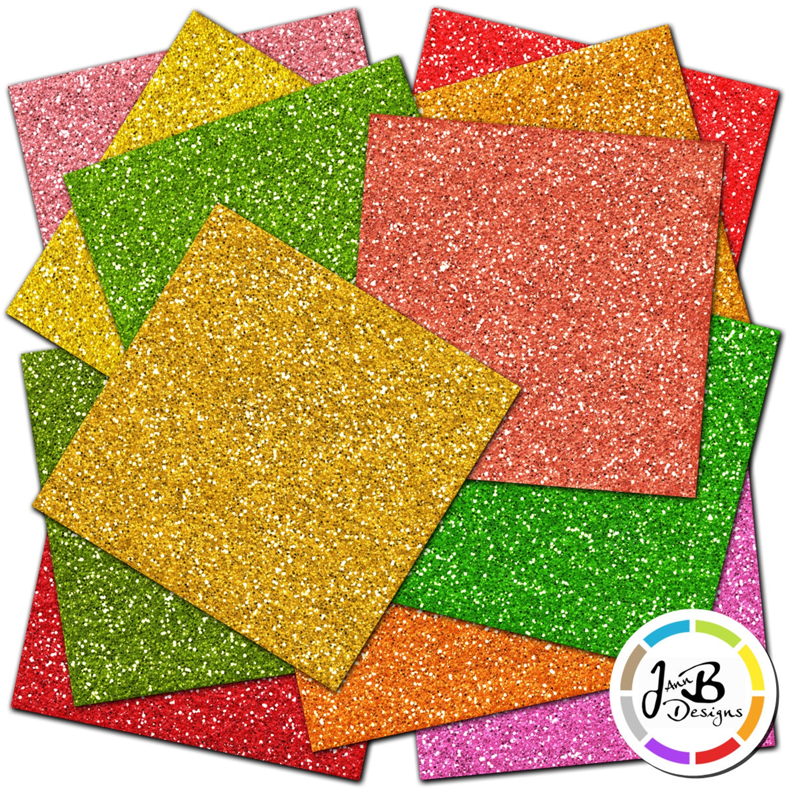 Glitter Digital Paper Glitter Paper Scrapbook Paper Chunky | Etsy