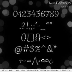 Silver - Glitter Alphabet Clipart • Instant Download • Printable ...