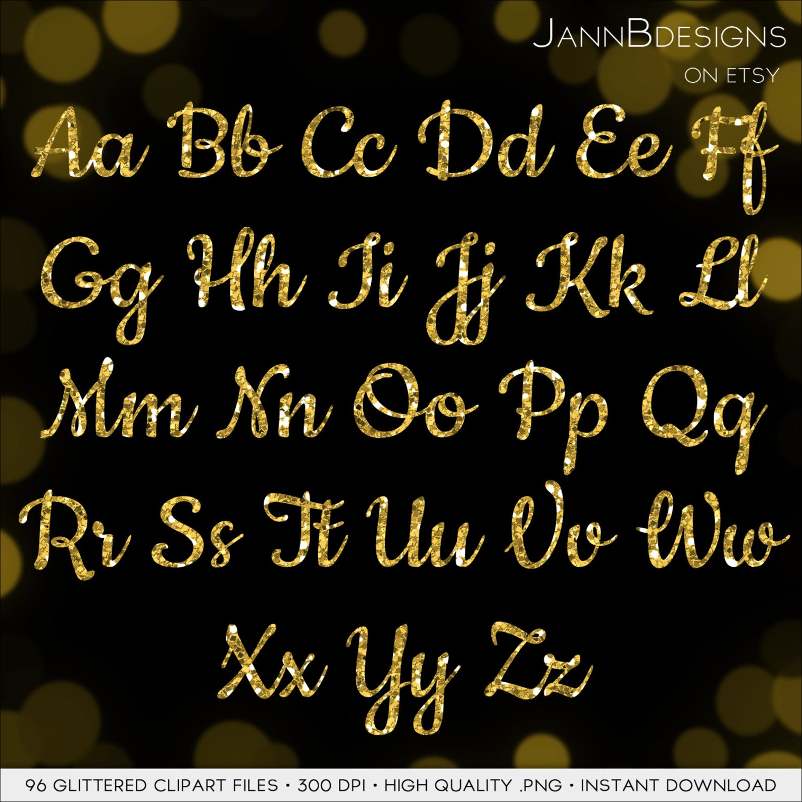 Gold Glitter Alphabet Clipart, Gold, Glitter, Gold Glitter Letters ...