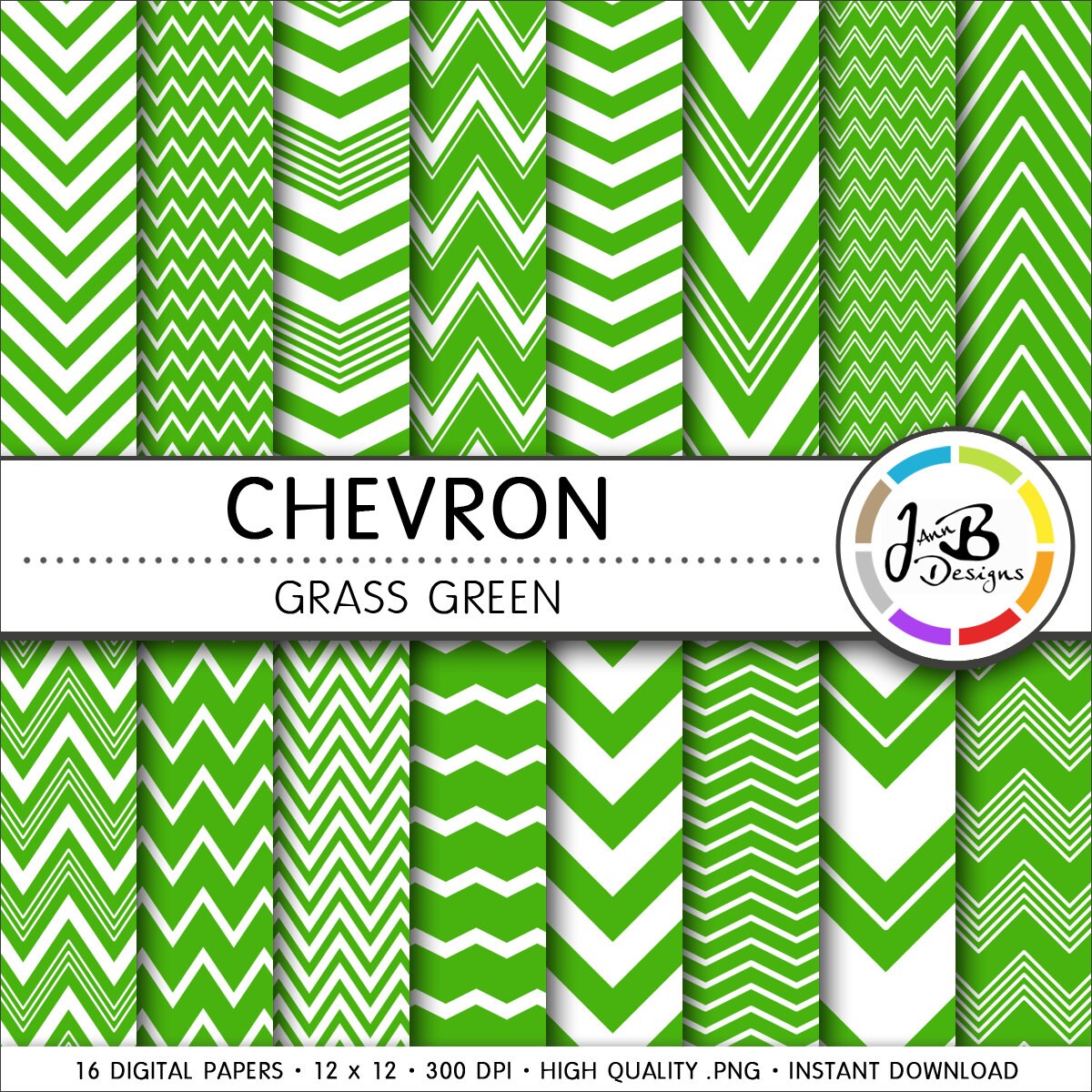 Digital Download Hearts Grass Green Polka Dots Digital Paper Stars ...