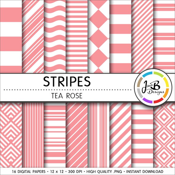 Paper Digital Paper Stripes Digital Paper Scrapbook Paper Digital ...