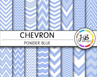 Blue Chevron Zig Zag | Etsy