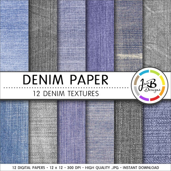 Denim Digital Paper Denim Paper Denim Texture Denim | Etsy