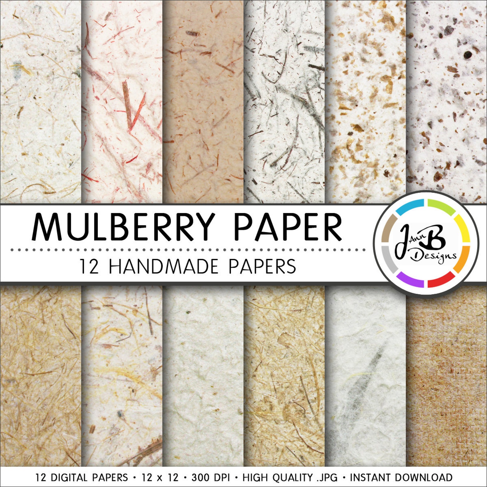 Textured Digital Paper, Mulberry Paper, Handmade Paper, Textured Paper ...