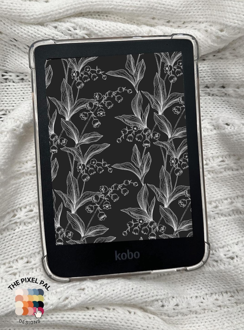 Botanical Kobo Clara Screensaver Set | 4 Digital Wallpapers (2 Dark, 2 ...